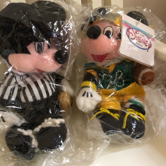 Disney | Toys | Vintage Disney Plush Mickey Referee Football Player ...